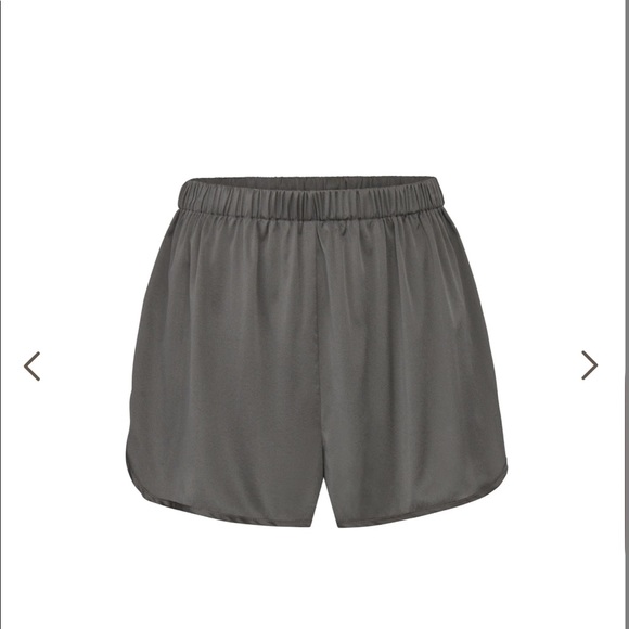 SKIMS | Shorts | Skims Silk Sleep Tap Shorts In Gunmetal Size Medium ...